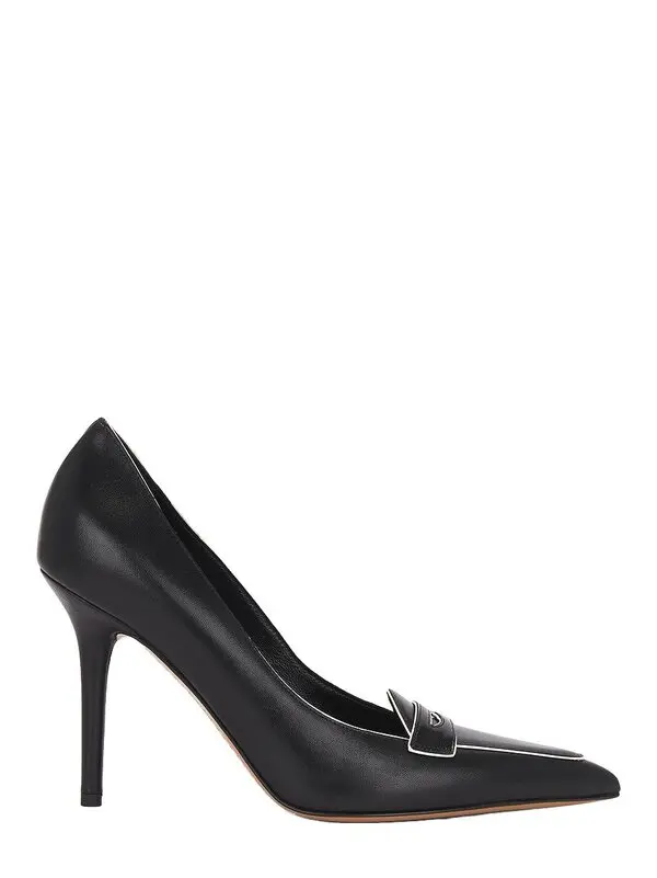 Valentino Garavani 2001 100 Loafer Pump Heel - Nero & Ivory