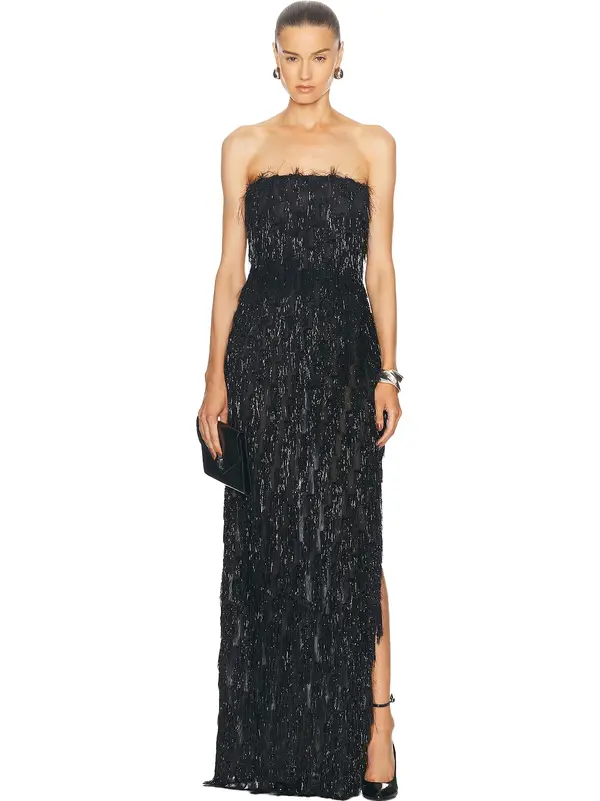 Stella McCartney Tinsel Bustier Dress - Black