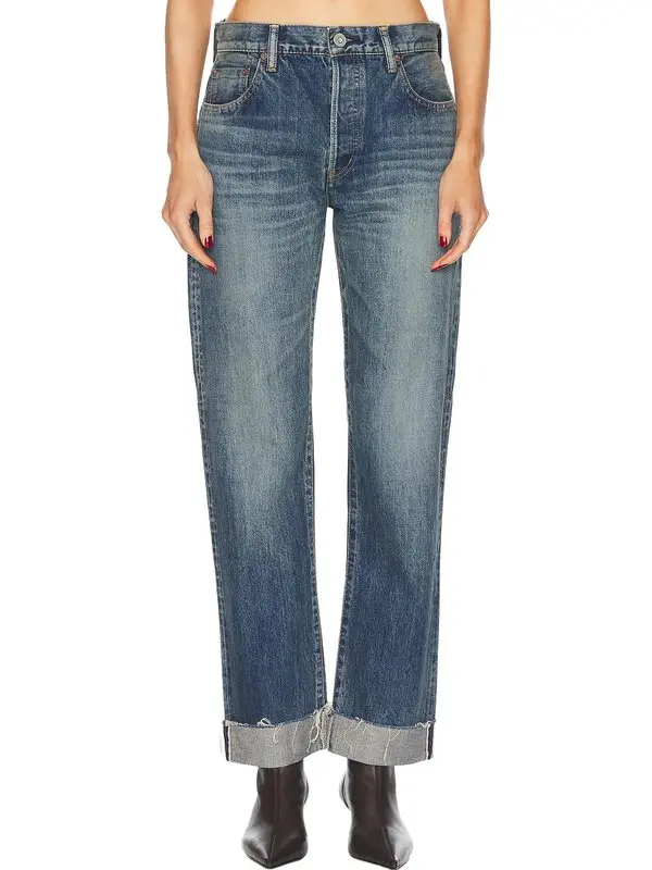 Moussy Vintage Hopewell Straight Jeans - Dark Blue