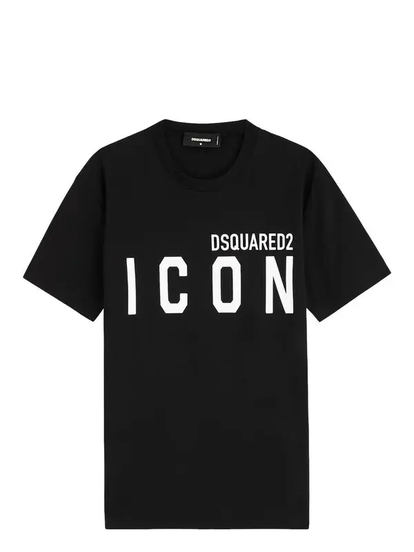 Dsquared2 Icon Logo-print Cotton T-shirt - Black