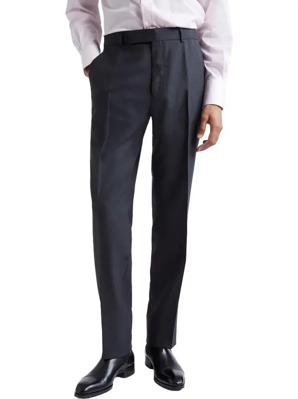 TOM FORD Shelton Mohair Trousers - Grey Melange