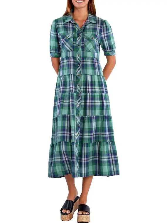 BILLY T Lyla Plaid Shirt Dress - Tree Farm Plaid