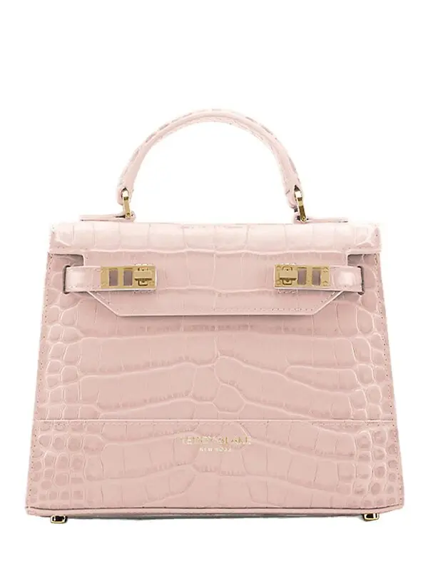 TEDDY BLAKE Kim Croco 9 Shoulder Bag - Nude Pink