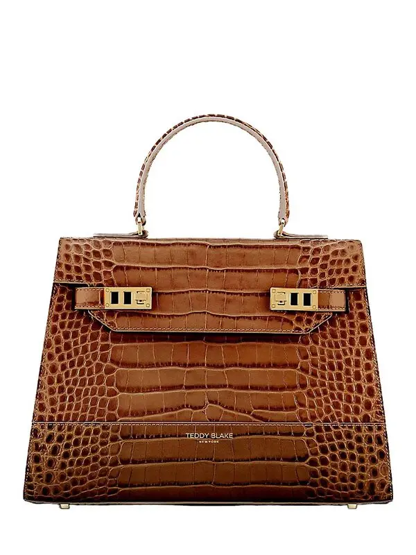 TEDDY BLAKE Kim Croco 14 Shoulder Bag - Brown