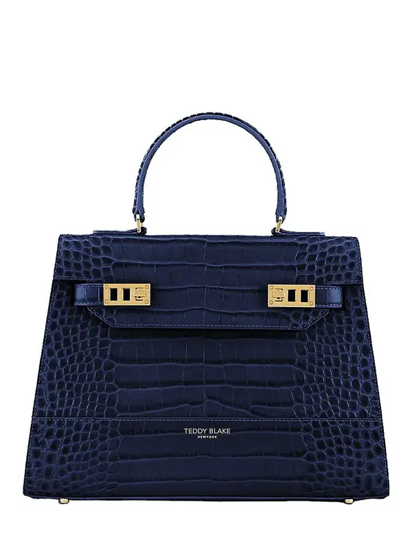 TEDDY BLAKE Kim Croco 14 Shoulder Bag - Dark Blue