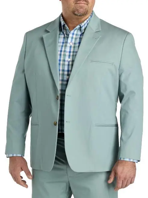 OAK HILL BY DXL Big & Tall Tech Sport Coat - Green Heather