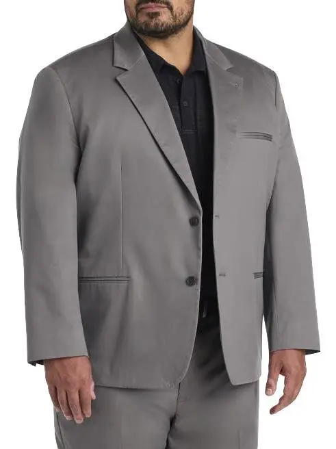 OAK HILL BY DXL Big & Tall Tech Sport Coat - Grey