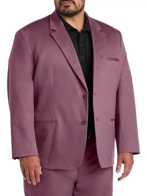 OAK HILL BY DXL Big & Tall Tech Sport Coat - Rose Brown