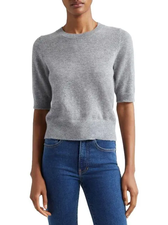 Veronica Beard Shana Cashmere Sweater - Heather Grey