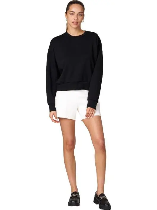 REBODY Essential Scuba Knit Crewneck Sweatshirt - Black
