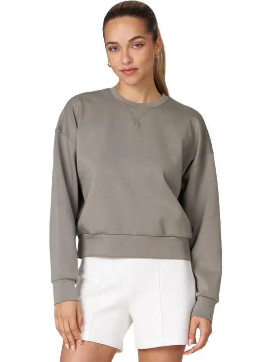 REBODY Essential Scuba Knit Crewneck Sweatshirt - Desert Sage