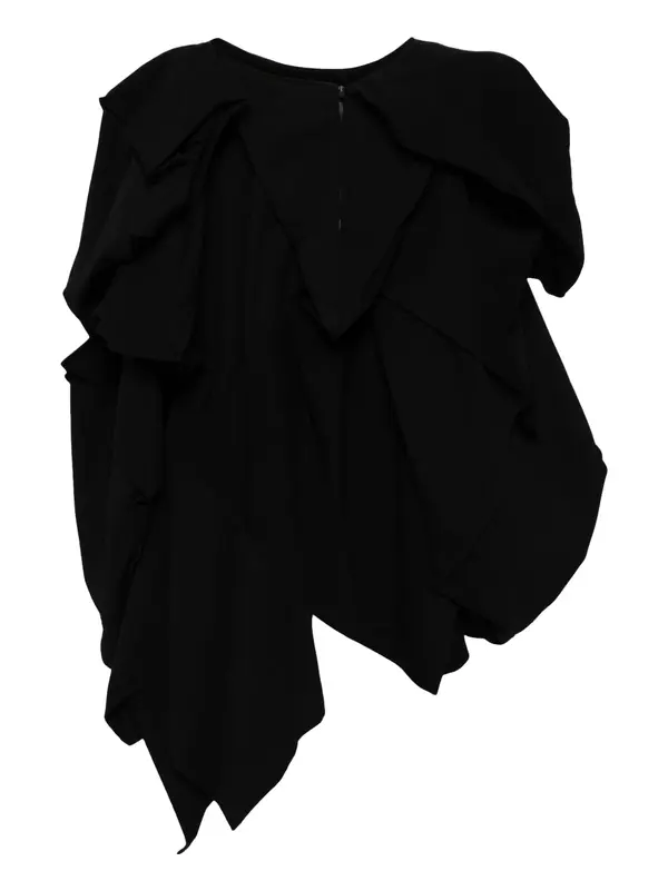 Yohji Yamamoto Asymmetric Draped Skirt - Black