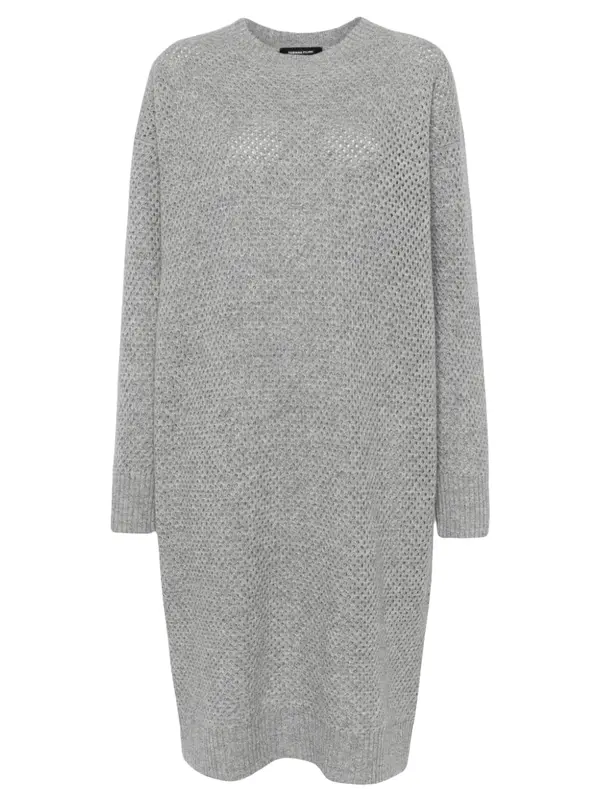 Fabiana Filippi Open Knit Midi Dress - Grey