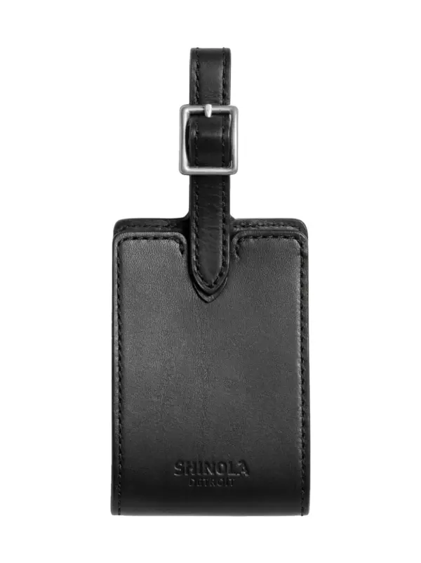 Shinola Leather Luggage Tag - Black