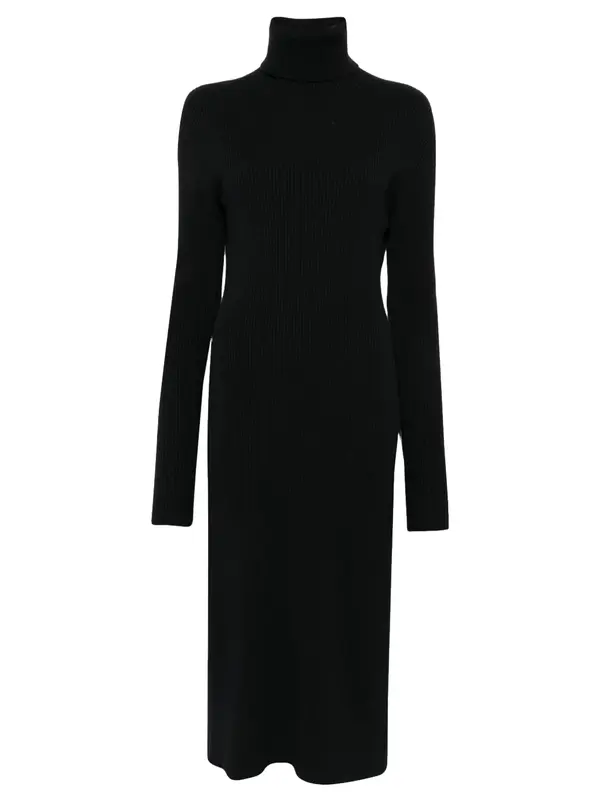 Fabiana Filippi Ribbed-knit Midi Dress - Black