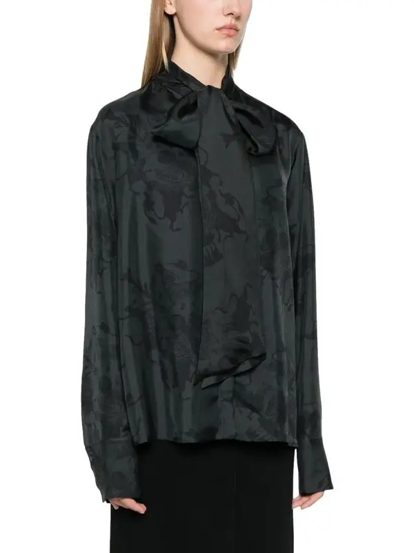 Fabiana Filippi X Benni Bosetto Printed Silk Shirt - Black
