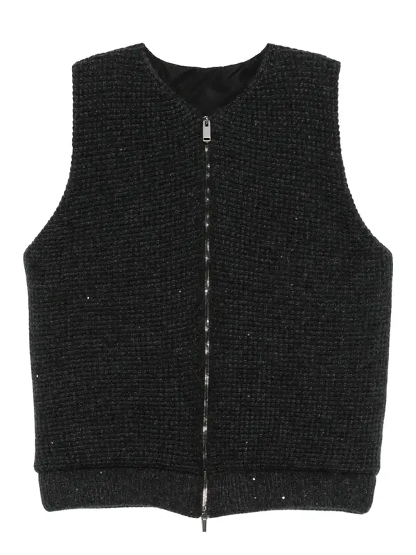 Fabiana Filippi Sequin-embellished Gilet - Grey