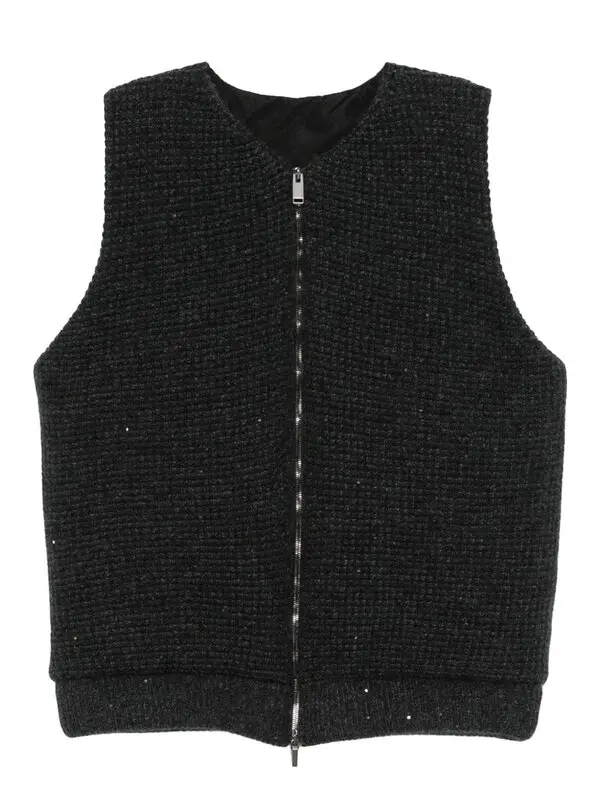 Fabiana Filippi Sequin-embellished Gilet - Grey