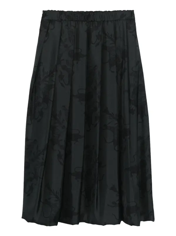 Fabiana Filippi Graphic-print Midi Skirt - Black