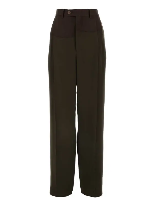 MAGLIANO High-waisted Wide-leg Trousers - Brown