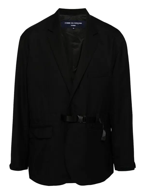 Comme Des Garçons Adjustable Waist Strap Jacket - Black