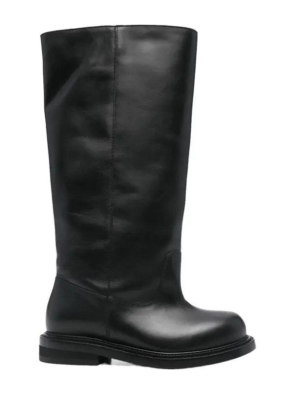 Moschino Leather Mid-calf Boots - Black