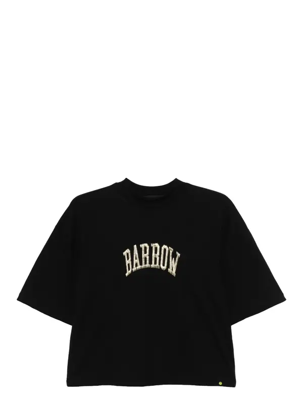 BARROW Logo-embroidered T-shirt - Black