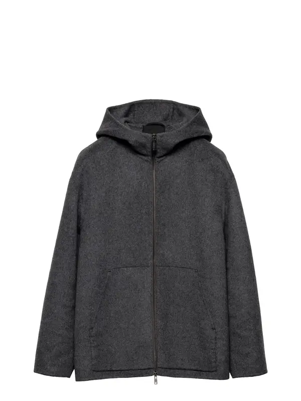 Prada Wool Hoodie Jacket - Grey