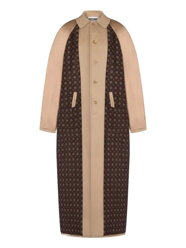 Moschino Single-breasted Mid-length Coat - Neutrals