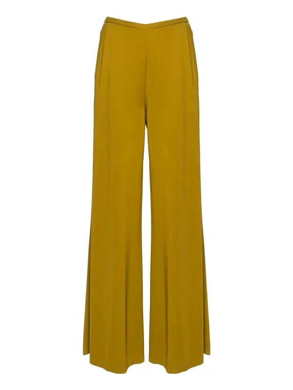 FORTE_FORTE Elasticated Waistband Palazzo Pants - Green