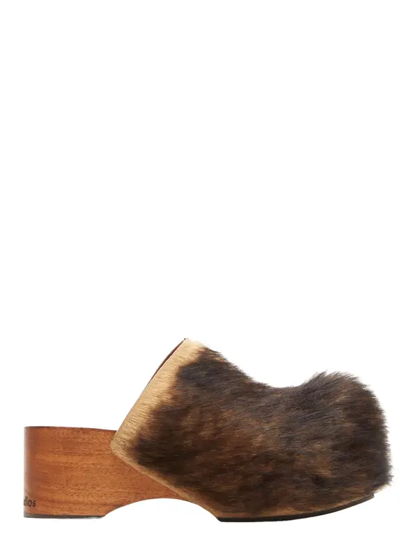 Acne Studios 70mm Wood Clogs - Brown
