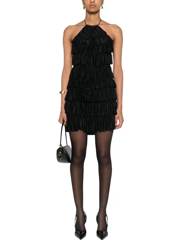 TOM FORD Ruffled Mini Dress - Black