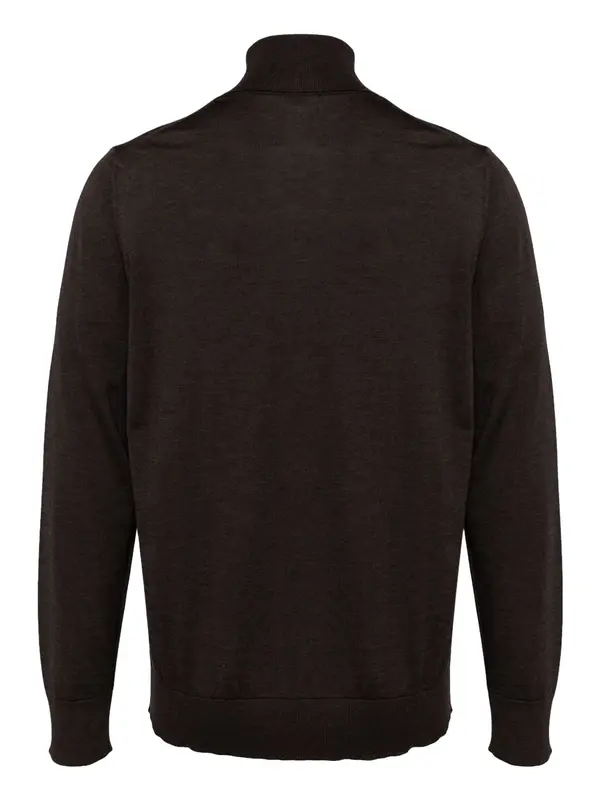 Caruso Roll-neck Jumper - Brown