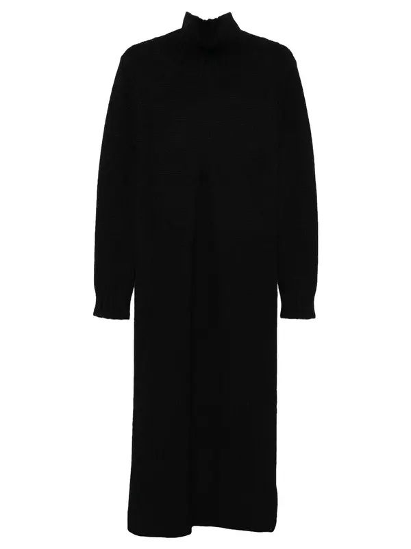 JIL SANDER Knitted Maxi Dress - Black