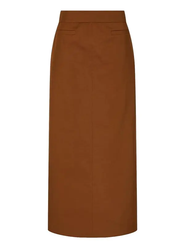 STUDIO TOMBOY High-waisted Below-knee Length Skirt - Orange