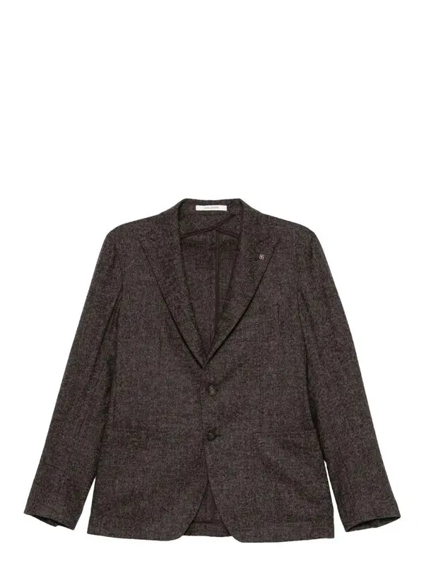 Tagliatore Herringbone-pattern Blazer - Brown