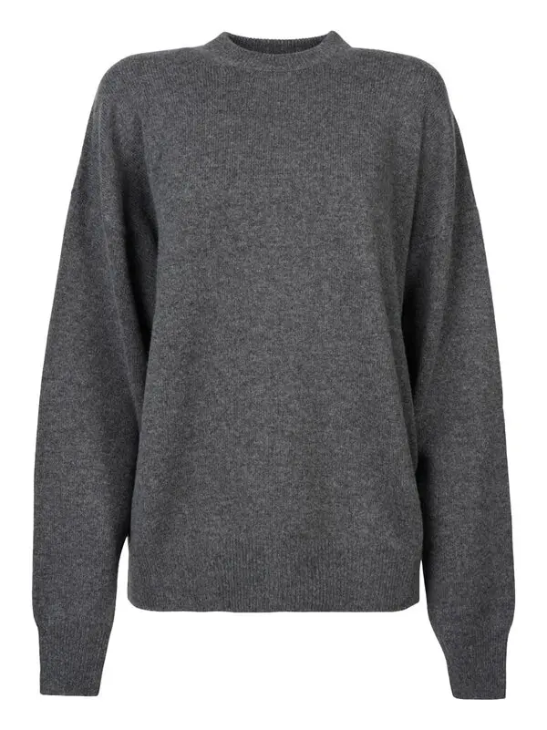 Balenciaga Logo Intarsia-knit Jumper - Grey