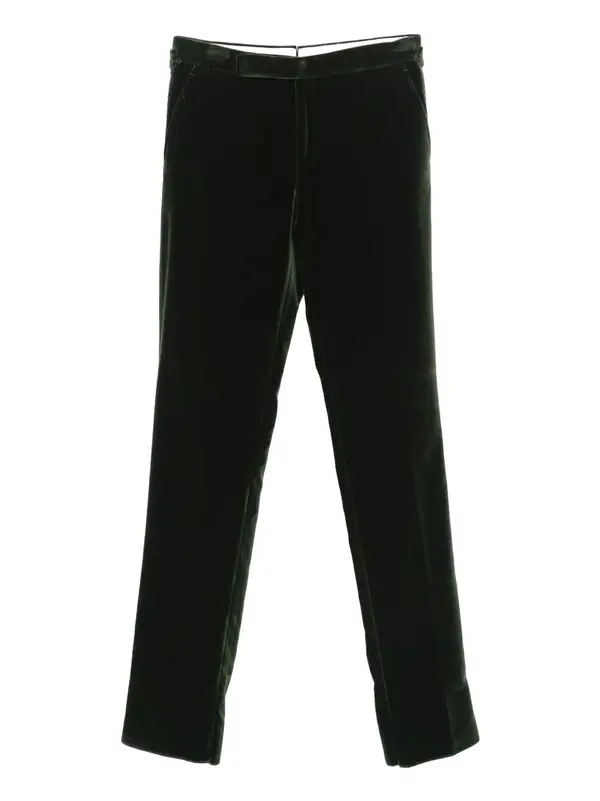 Ralph Lauren Purple Label Cotton Velvet Trousers - Green