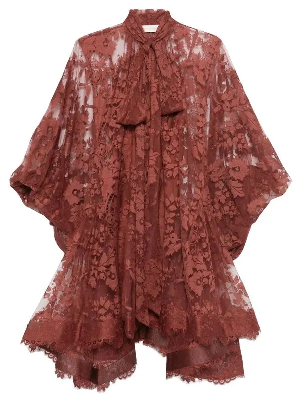 Zimmermann Illustration Mini Dress - Red