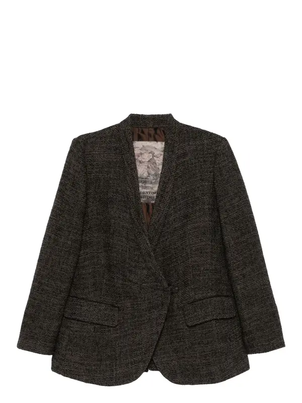 ZIGGY CHEN Bouclé Blazer - Black