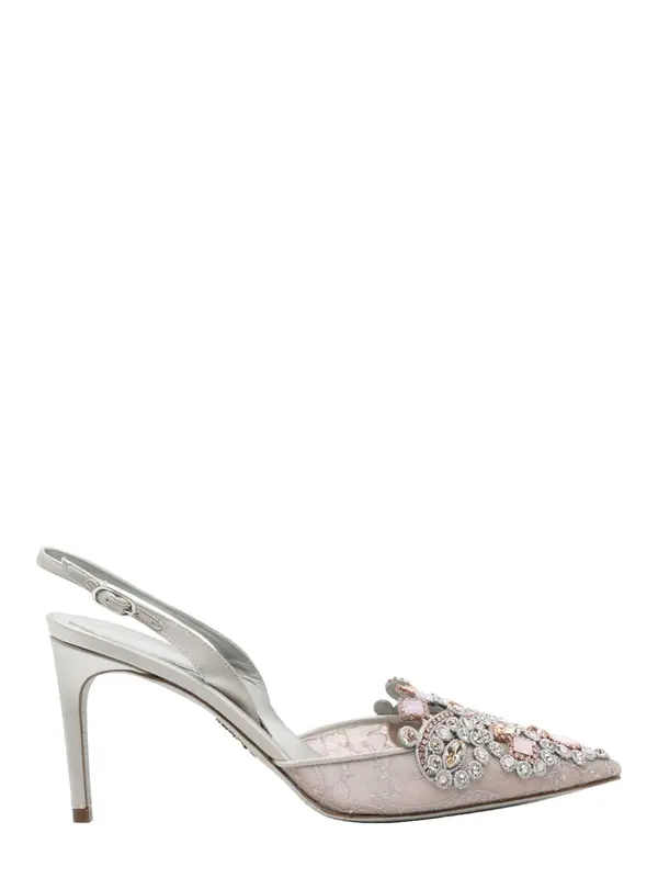 Rene Caovilla 90mm Veneziana Pumps - Grey