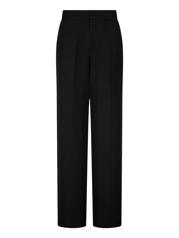 STUDIO TOMBOY Pintuck-detail Wide-leg Trousers - Black