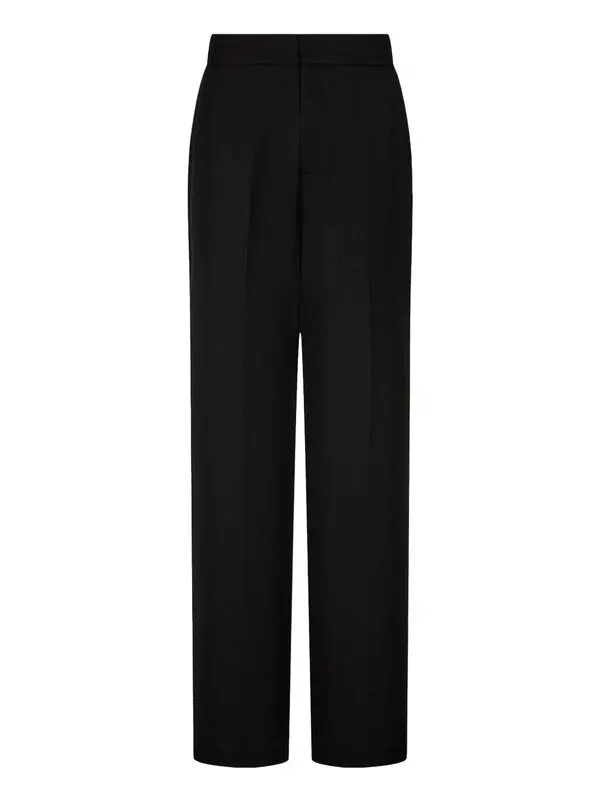 STUDIO TOMBOY Pintuck-detail Wide-leg Trousers - Black