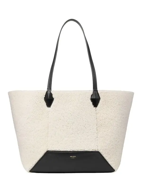 JIMMY CHOO Medium Diamond Tote Bag - White