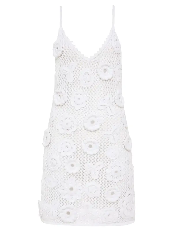 LoveShackFancy Ferline Minidress - White