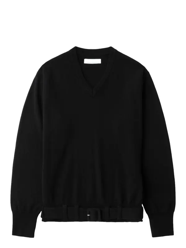 Random Identities Belted Sweater - Black