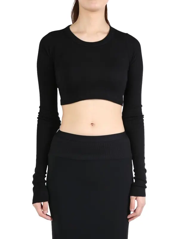 Rick Owens Cropped T-shirt - Black