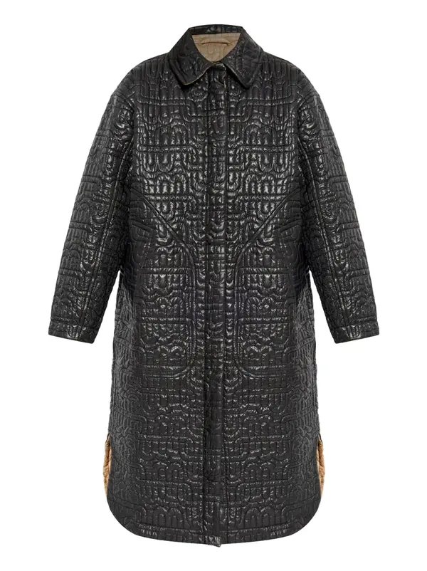 Munthe Quilted Reversible Coat - Black