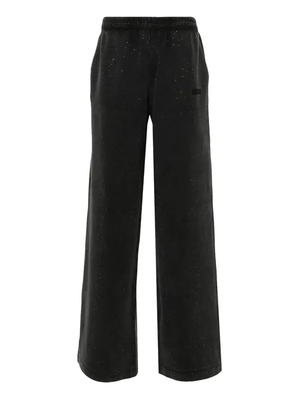 Vetements Crystal-embellished Track Pants - Black