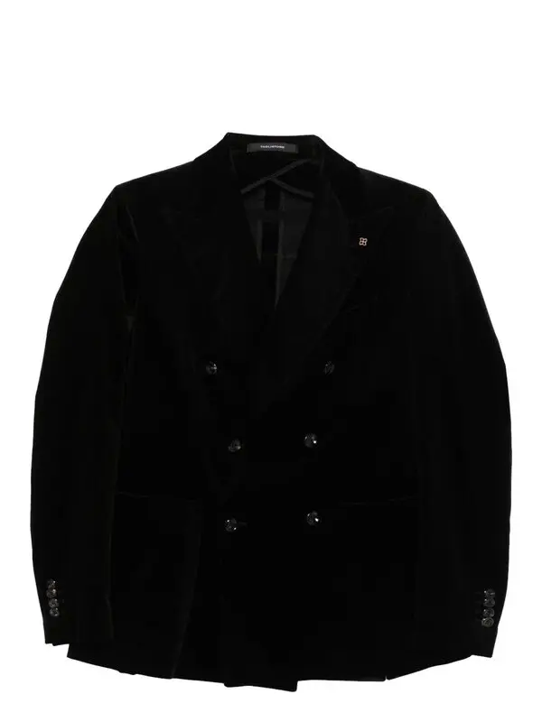 Tagliatore Velvet Blazer - Black